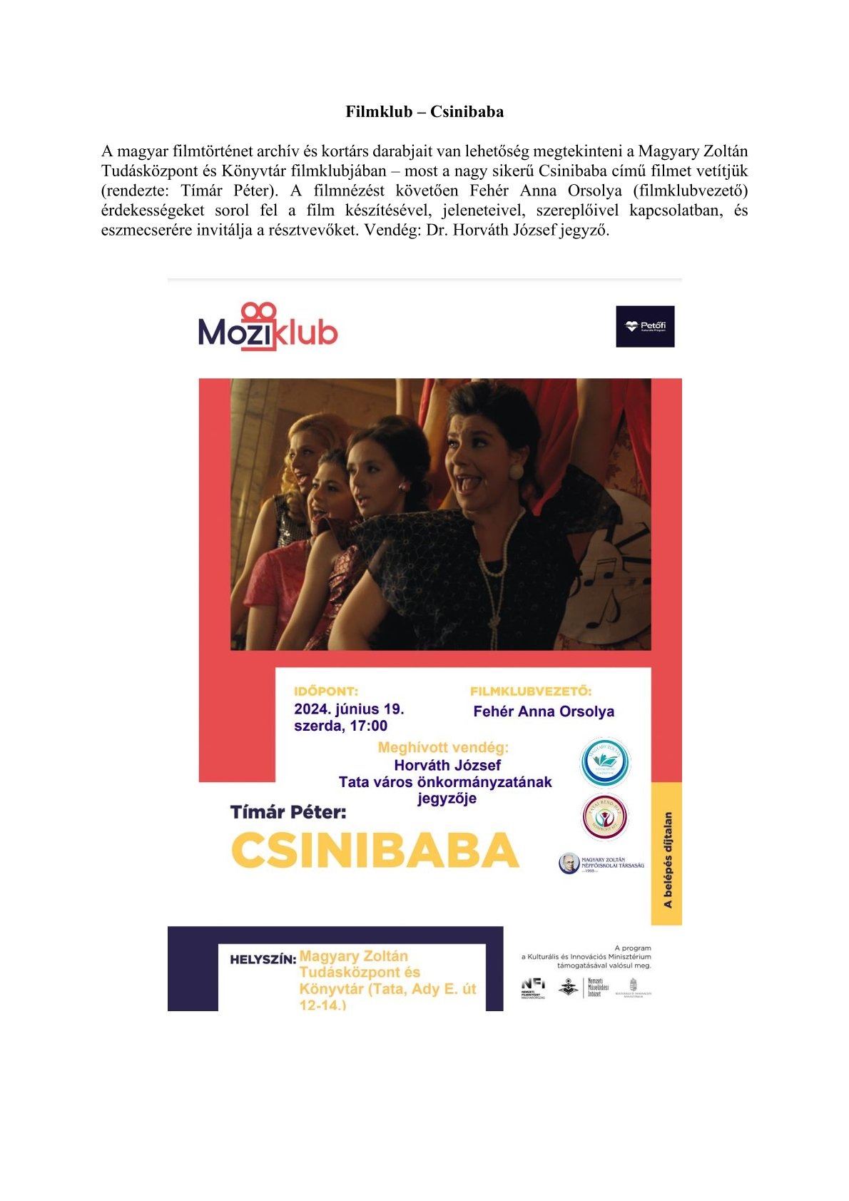 Filmklub - Csinibaba